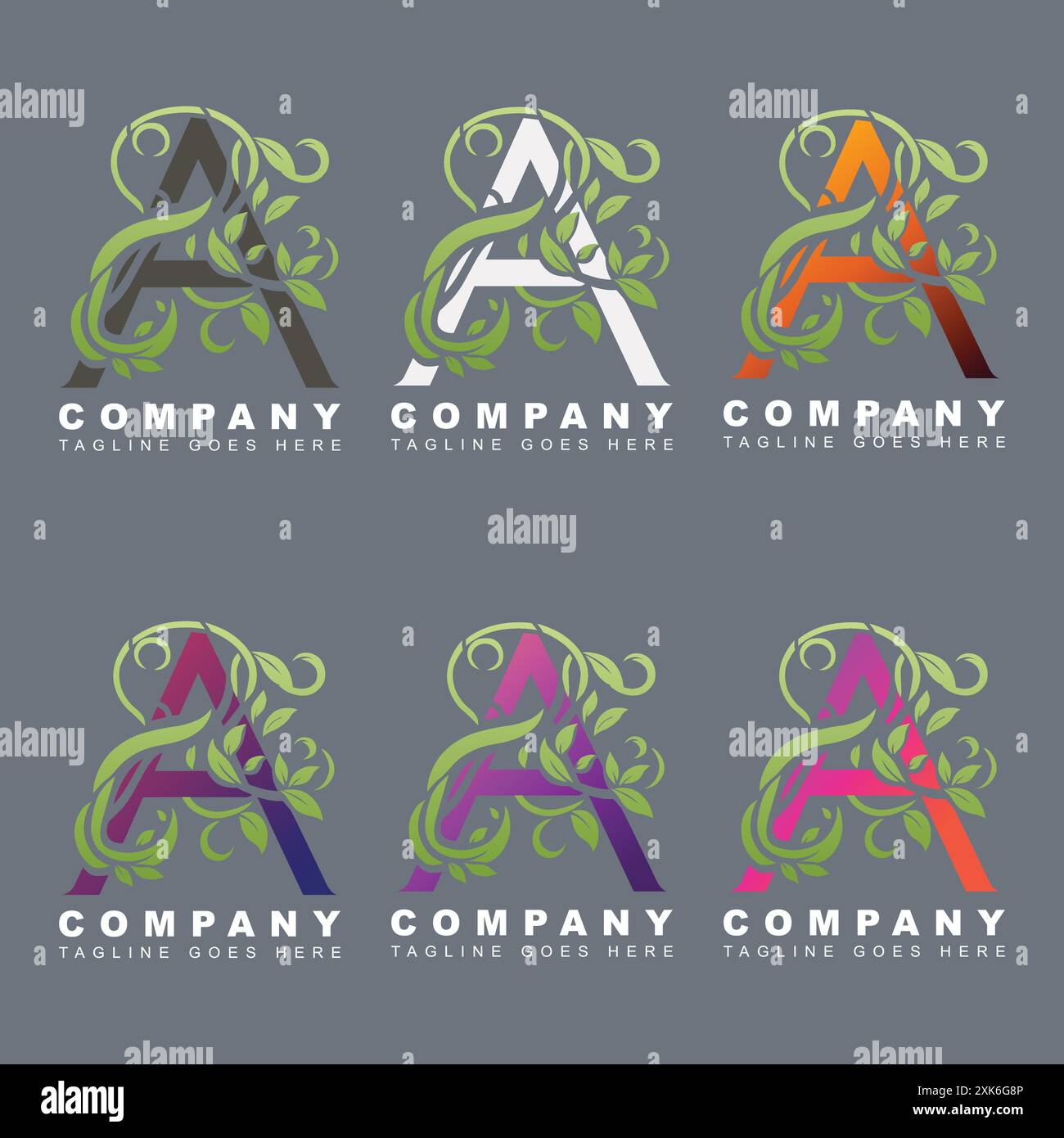 Intertwined vegetation logo hi-res stock photography and images - Alamy