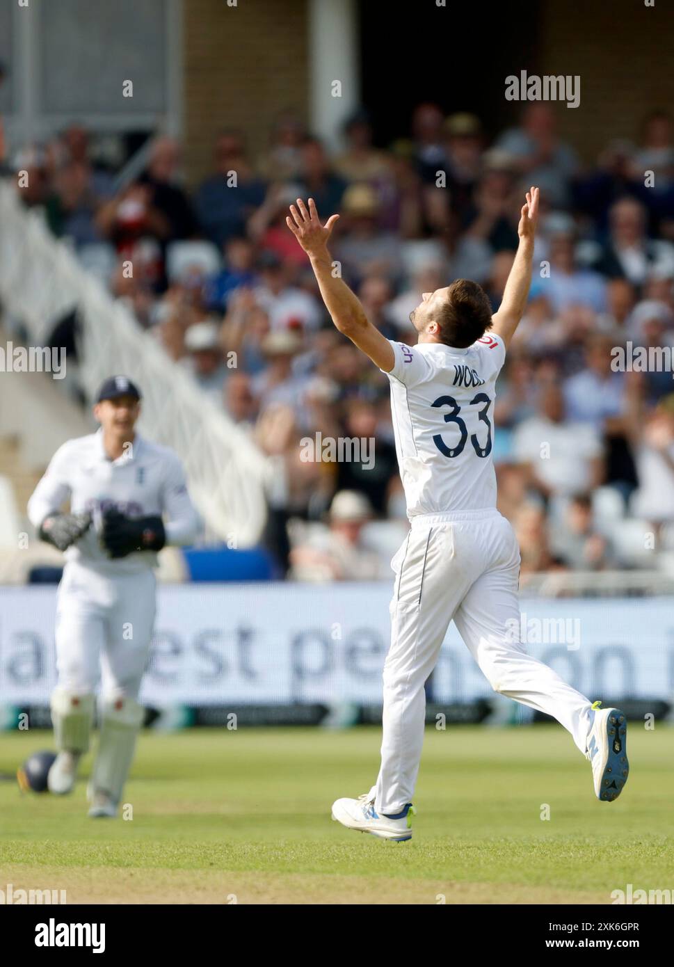 England's Mark Wood celebrates taking the wicket of West Indies' Kevin ...