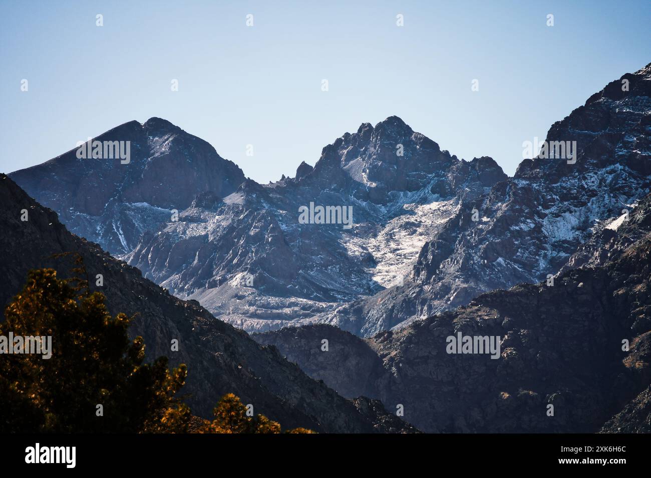 The majestic Atlas Mountains in Morocco. Snow-capped peaks and rugged ...
