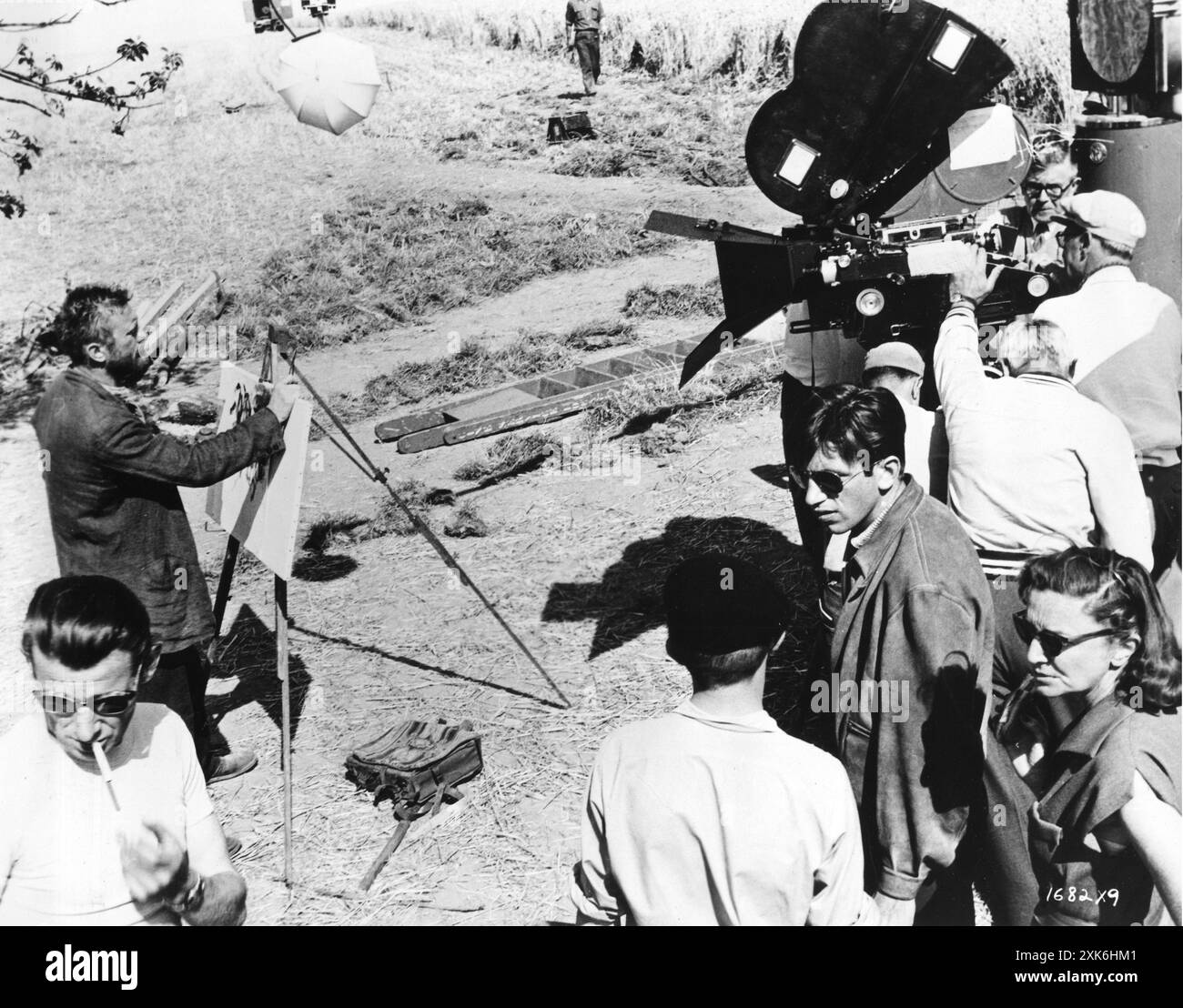 KIRK DOUGLAS as VINCENT VAN GOGH rehearses a scene on location in ...