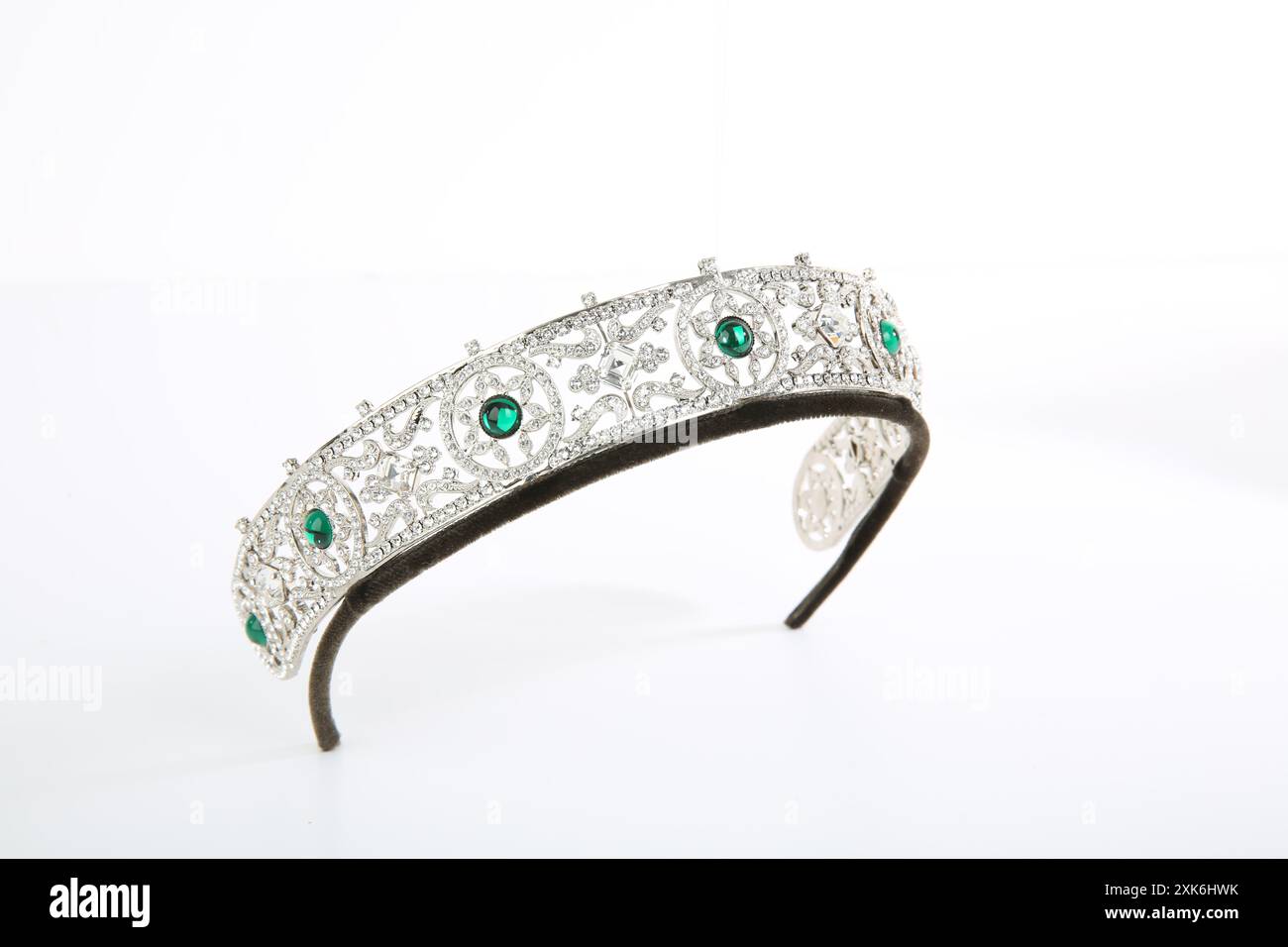 Tiara head decoration on whites studio background Stock Photo - Alamy