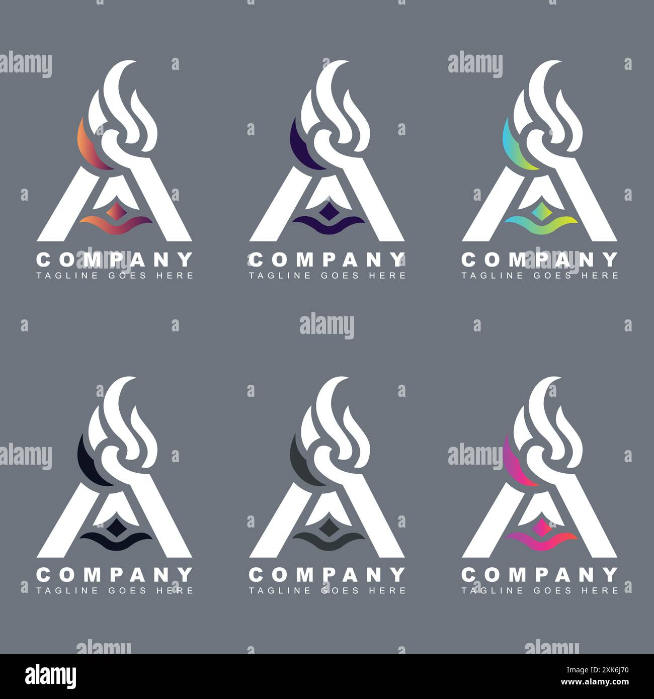 A letter logo that combines the letter with an iconic symbol Stock ...