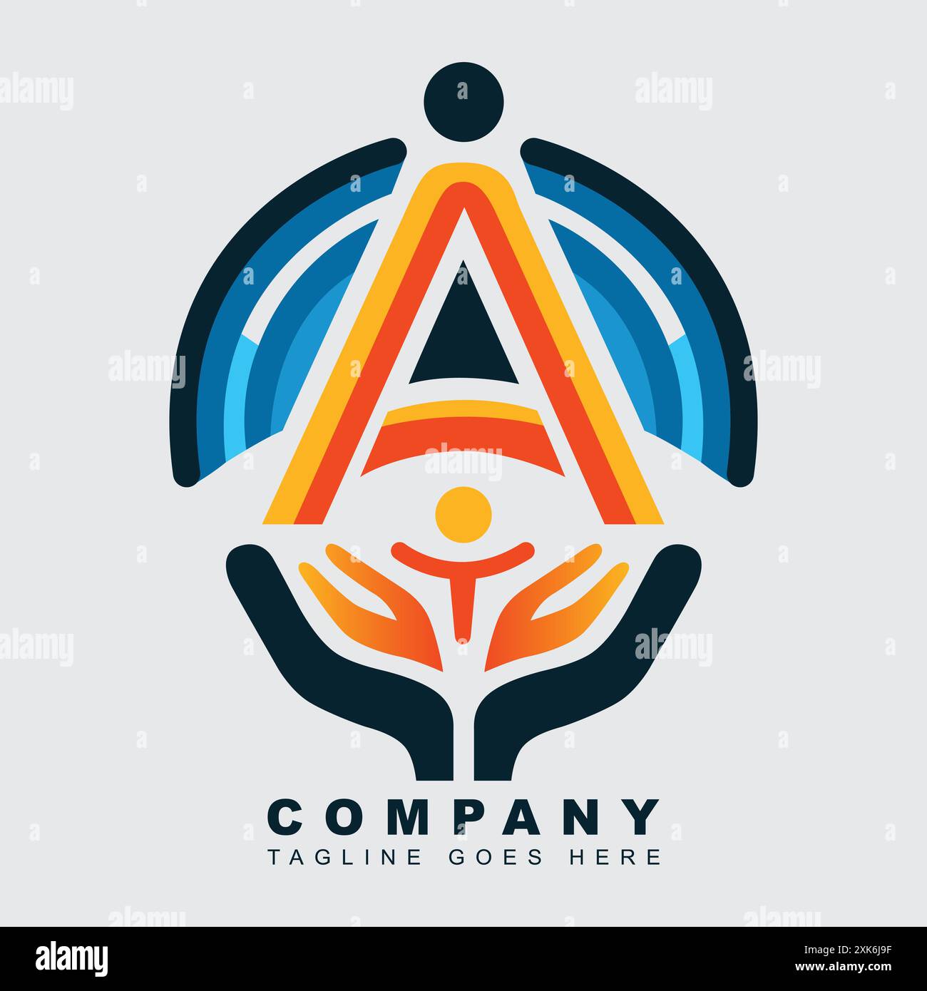 A letter logo that combines the letter with an iconic symbol Stock ...