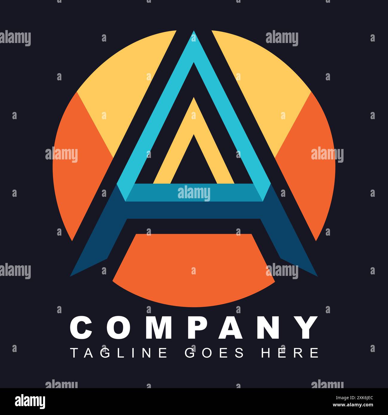 A letter logo that combines the letter with an iconic symbol Stock ...