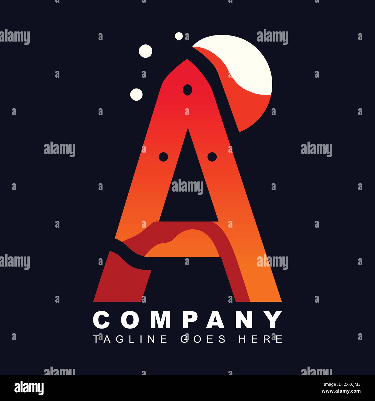 A letter logo that combines the letter with an iconic symbol Stock ...