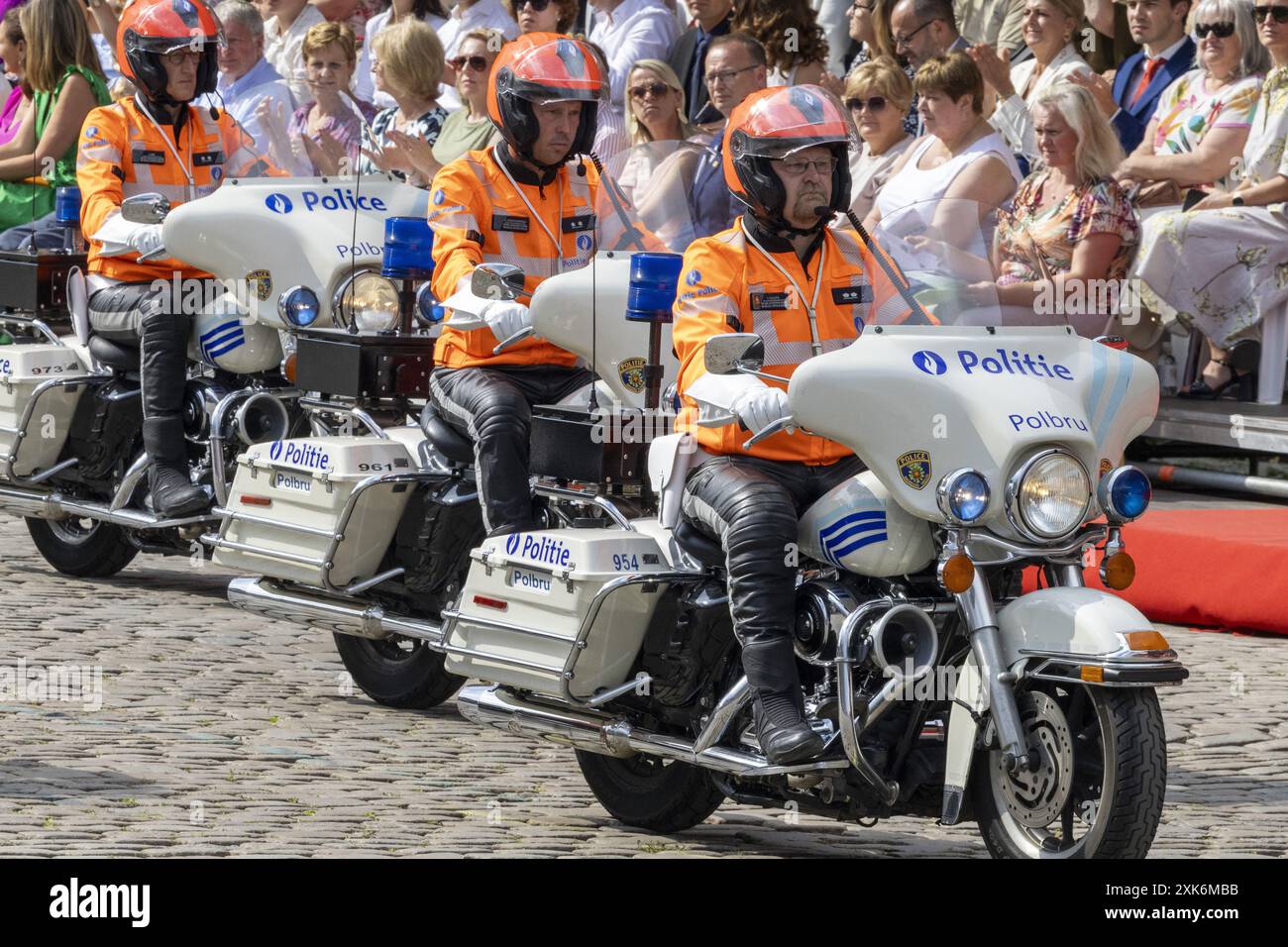 Brussels, Belgium. 21st July, 2024. This picture shows the military and ...