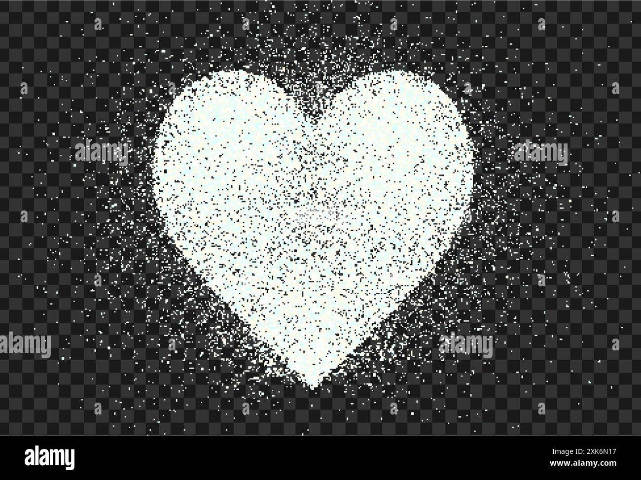 White salt or sugar powder, flying dust particles. Crystal of dust ...