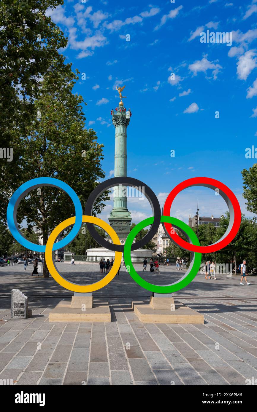 Paris, France - 07 20 2024: Olympic Games Paris 2024. View of the ...