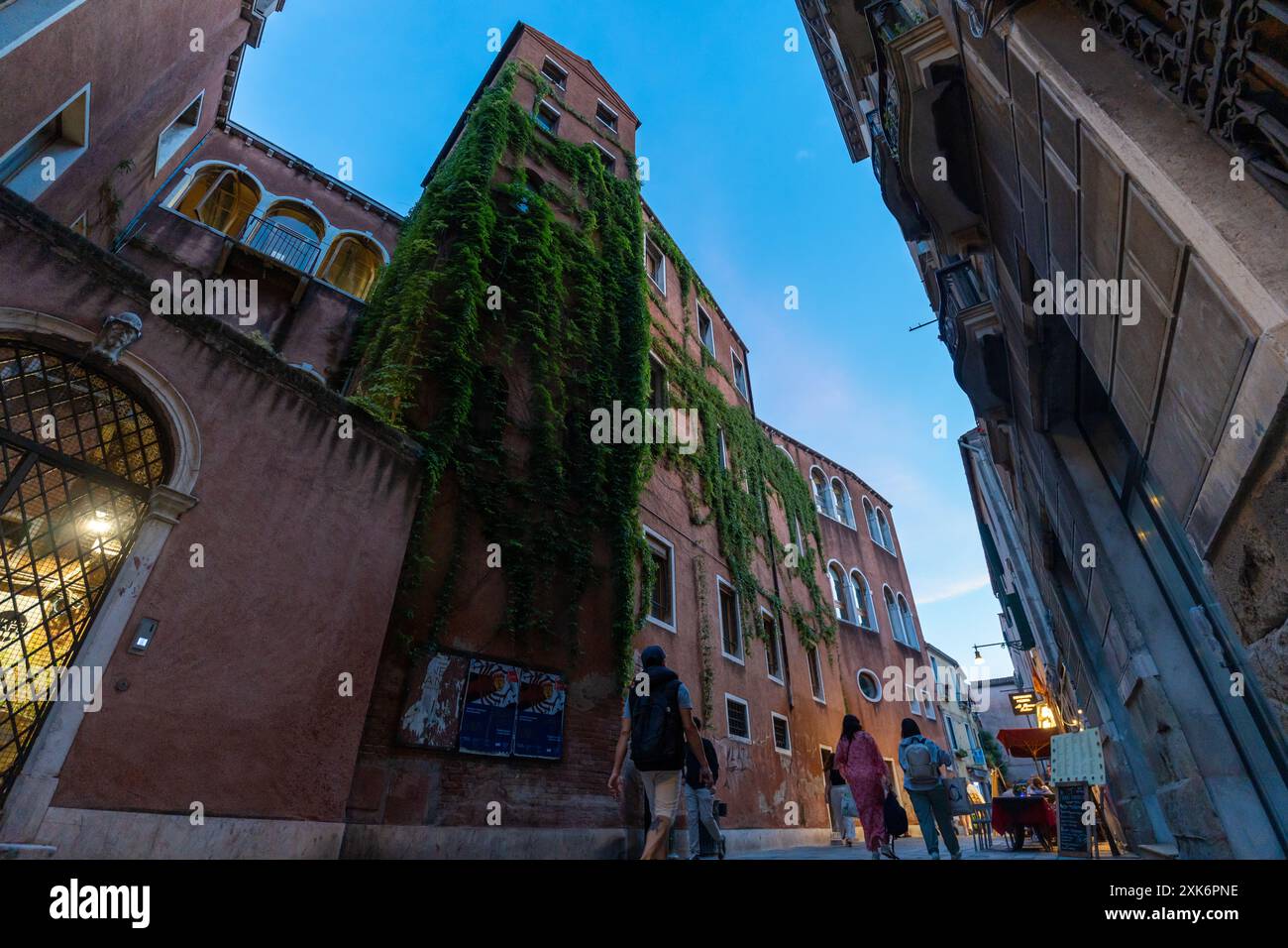 Venice, Italy - June 03, 2024: Touristic Venice street. Building ...