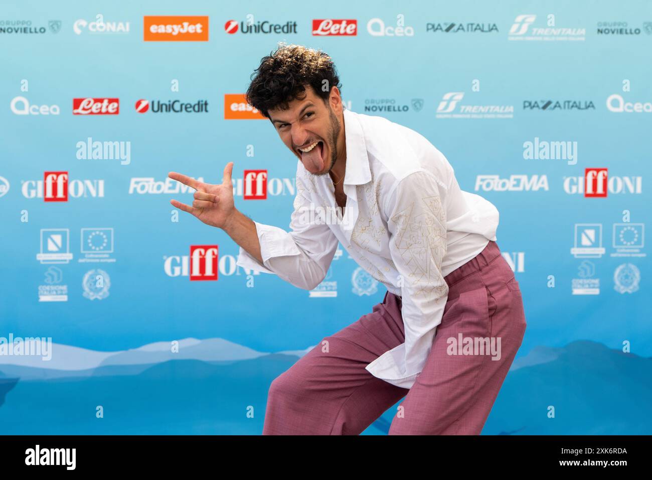 Giffoni Valle Piana, Salerno, Italy. 19th July, 2024. Italian actor Diego Giangrasso attends the ...
