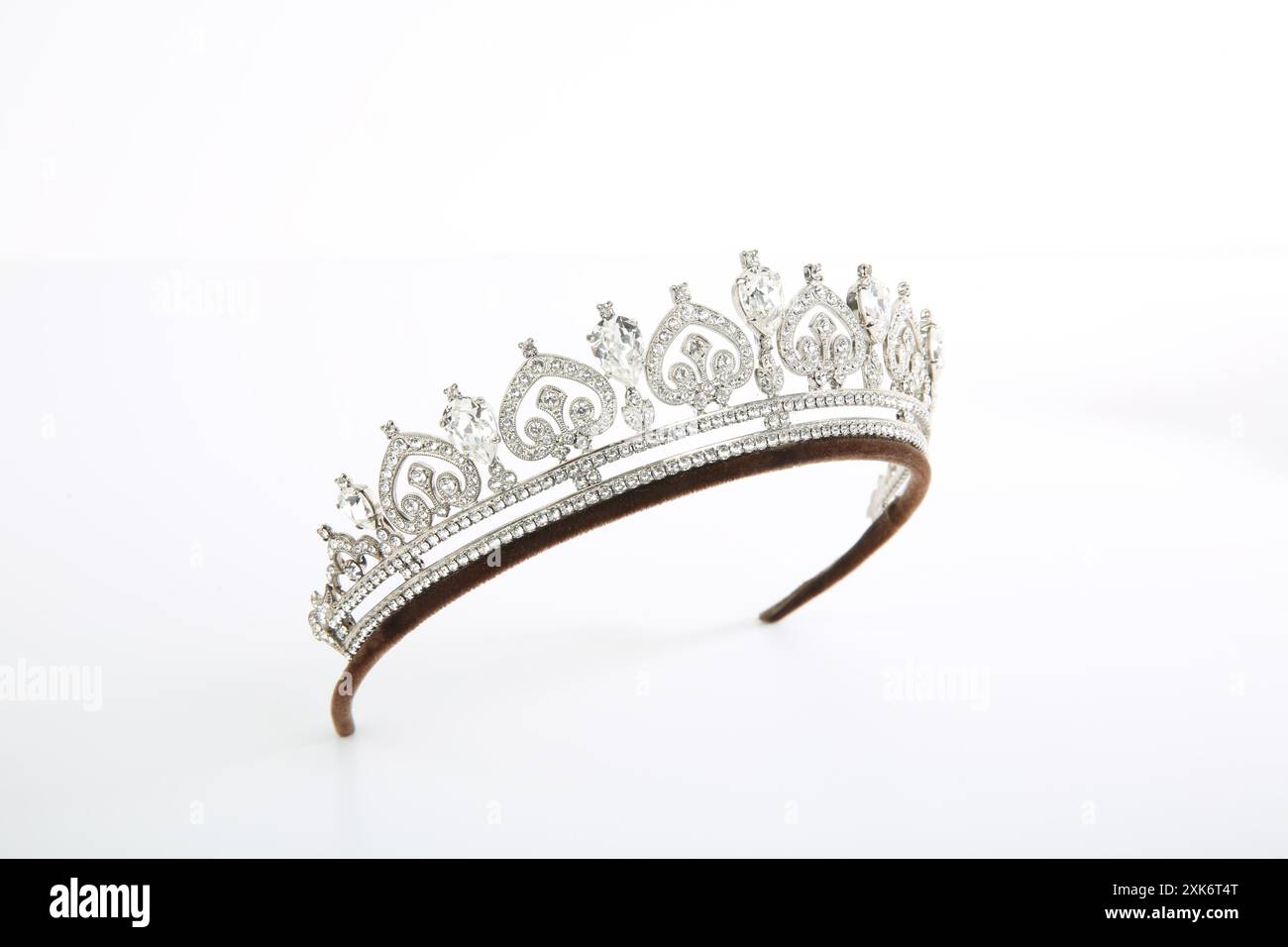 Tiara head decoration on whites studio background Stock Photo - Alamy