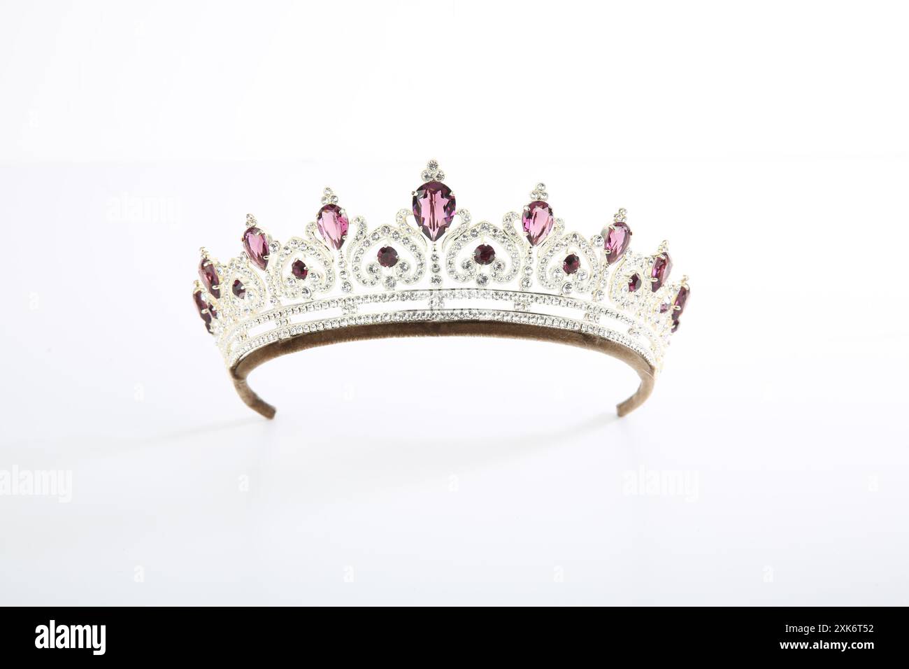 Tiara head decoration on whites studio background Stock Photo - Alamy