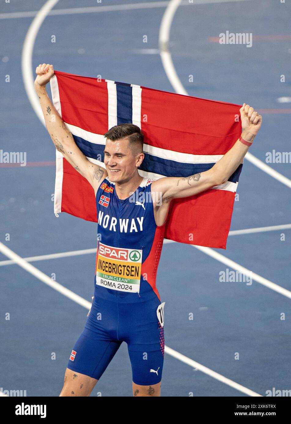 Jakob Ingebrigtsen (Norway), 5000m men's gold medal at European ...
