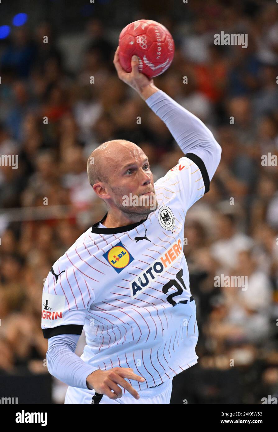 Stuttgart, Germany. 21st July, 2024. Handball: International match, men ...