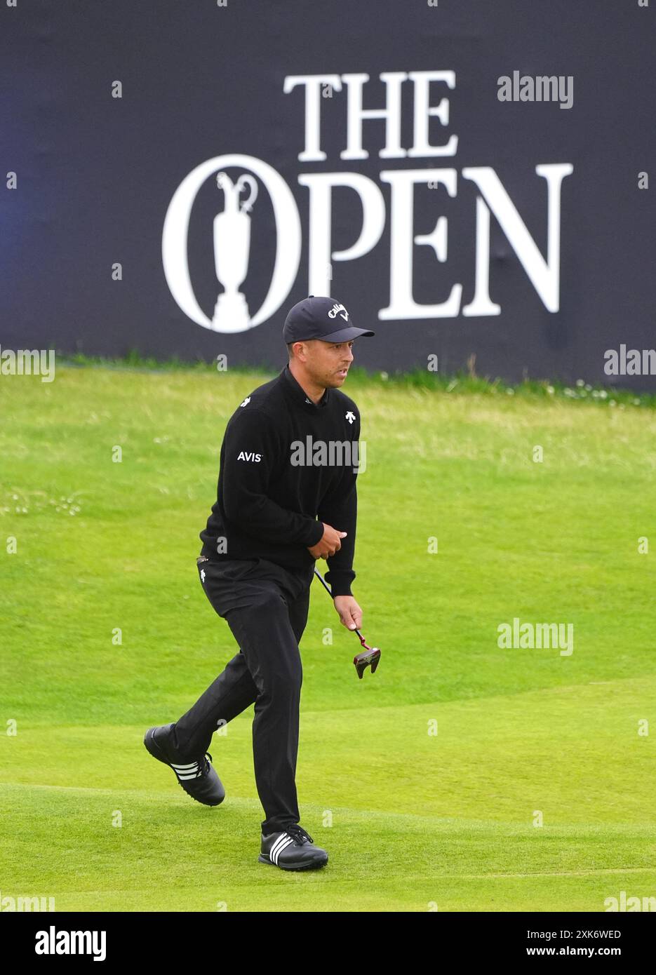 USA's Xander Schauffele on the 18th green during day four of The Open ...