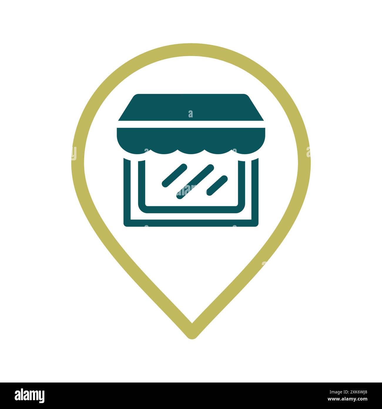 Supermarket store front pin map icon. E-commerce sign. Graph symbol for ...