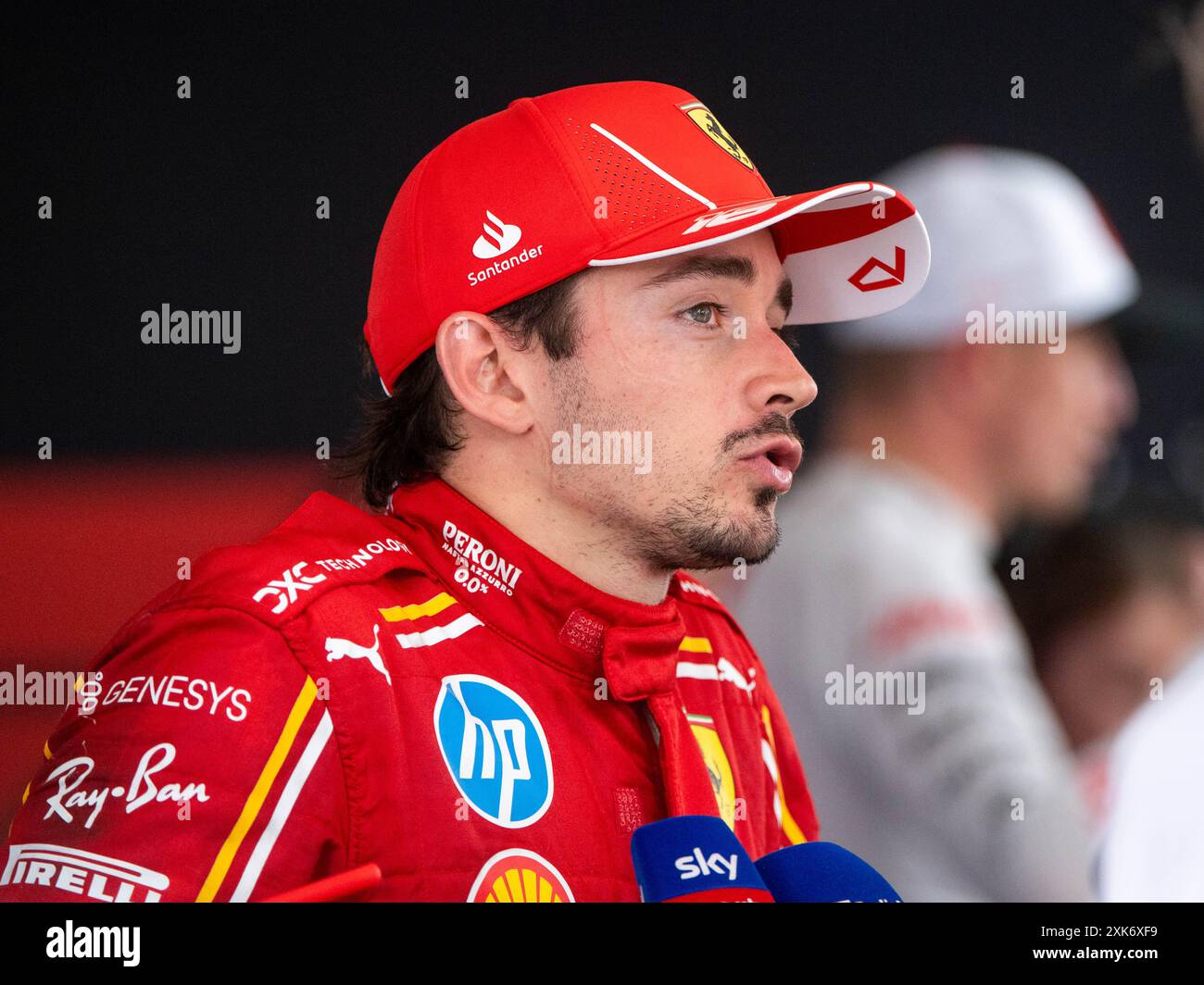 Charles Leclerc (Scuderia Ferrari HP, Monaco, #16) beim Interview, HUN ...