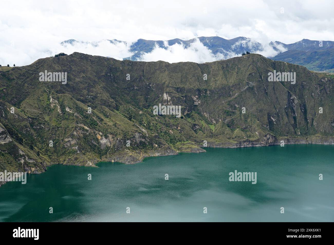 crater lake, Quilotoa volcano, Laguna del Quilotoa, Cotopaxi National ...