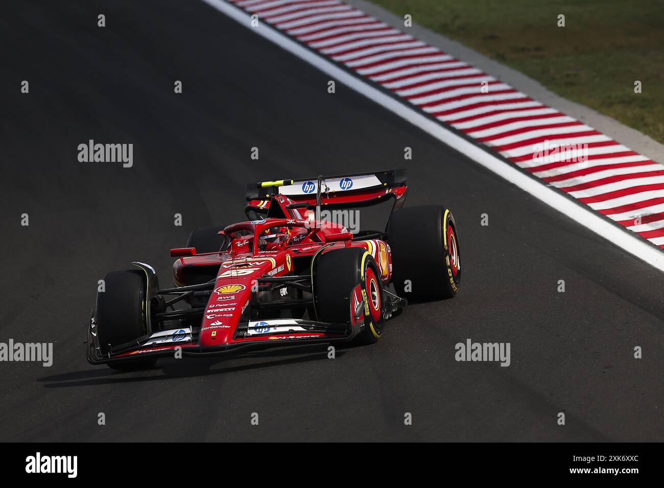 55 SAINZ Carlos (spa), Scuderia Ferrari SF-24, action0 during the Formula 1 Hungarian Grand Prix ...