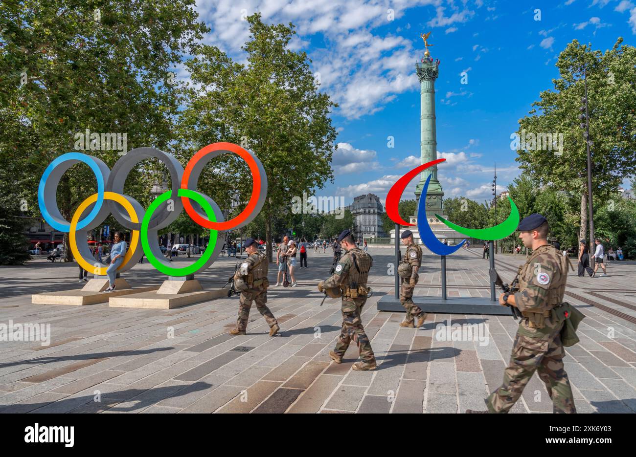 Paris, France - 07 20 2024: Olympic Games Paris 2024. View of the ...