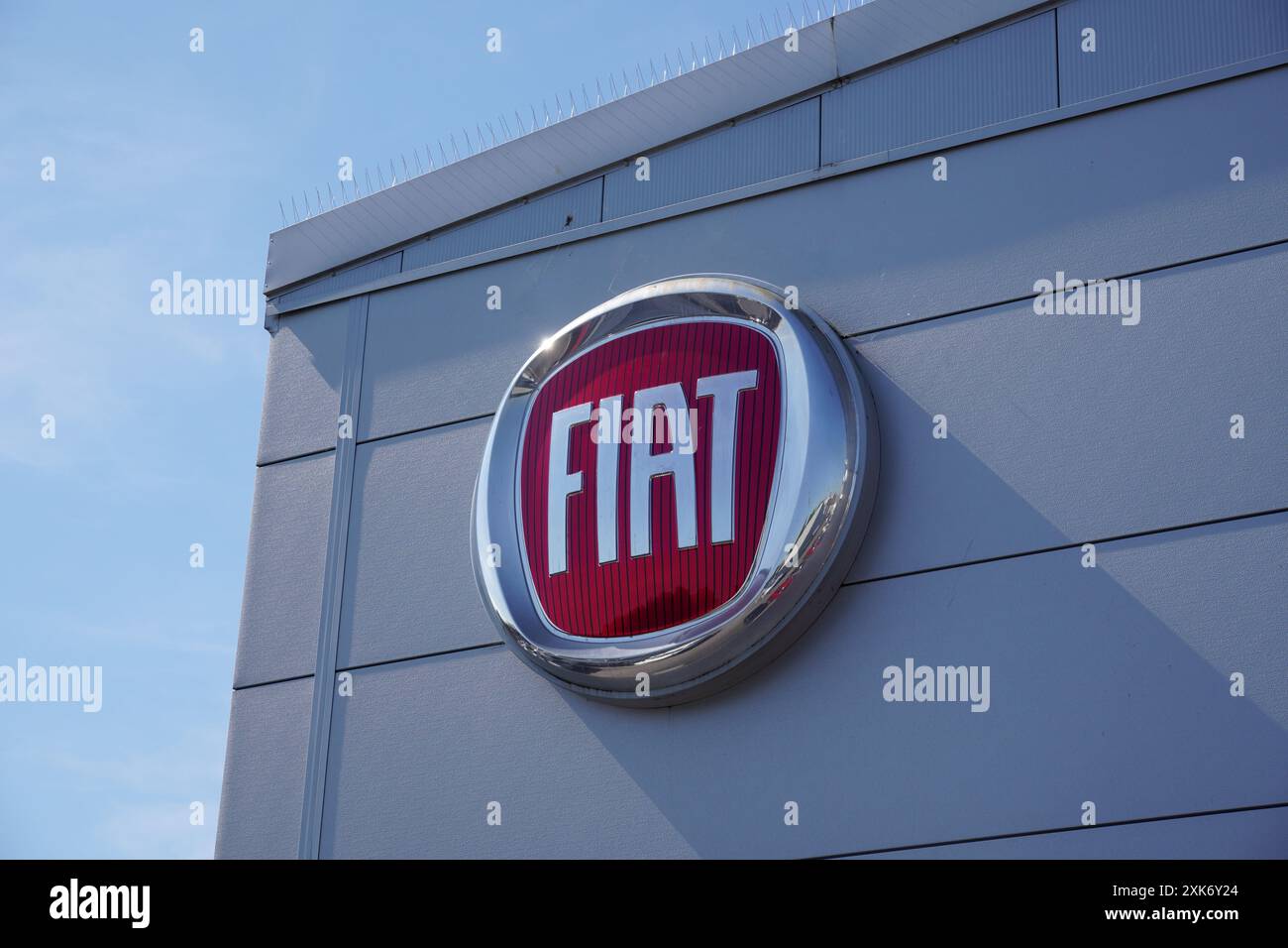 Southampton England 19 July 2024 - Fiat automotive logo. Italian car ...