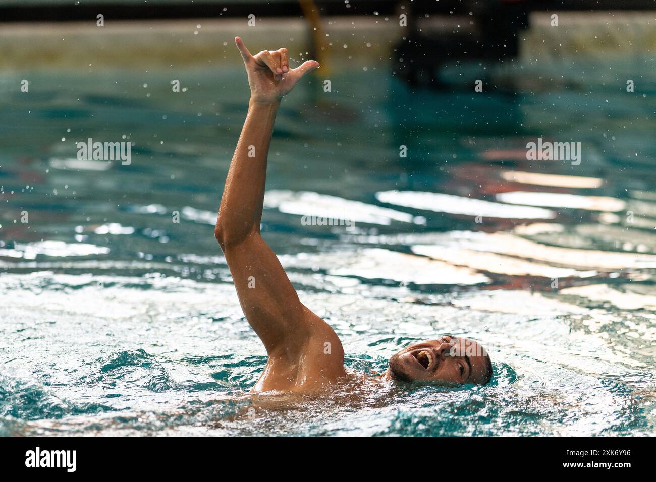 Rome, Italy. 21st July, 2024. Giorgio Minisini competes in the solo ...