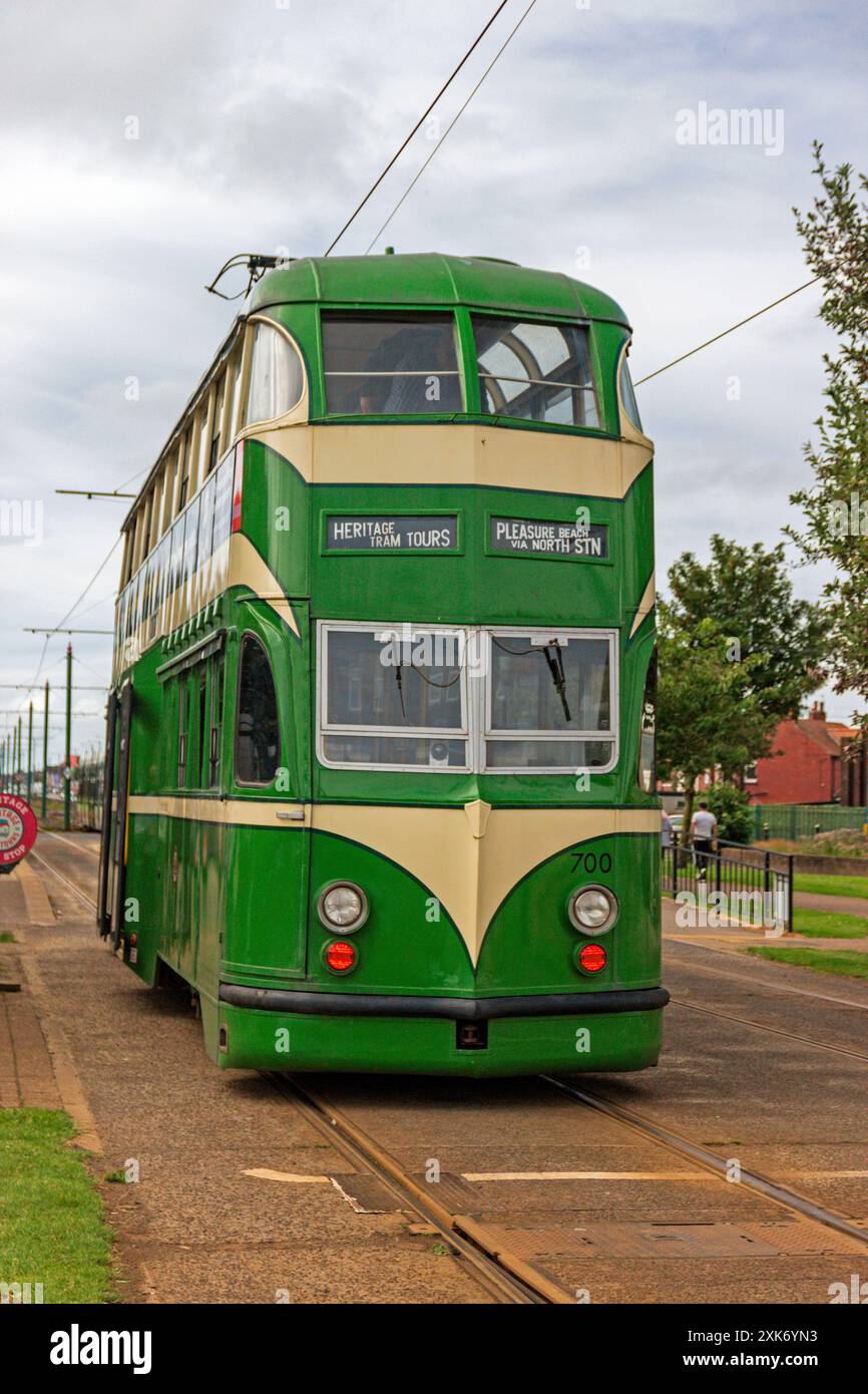 Blackpool heritage tram. Fleetwood Tram Sunday 2024 Stock Photo - Alamy