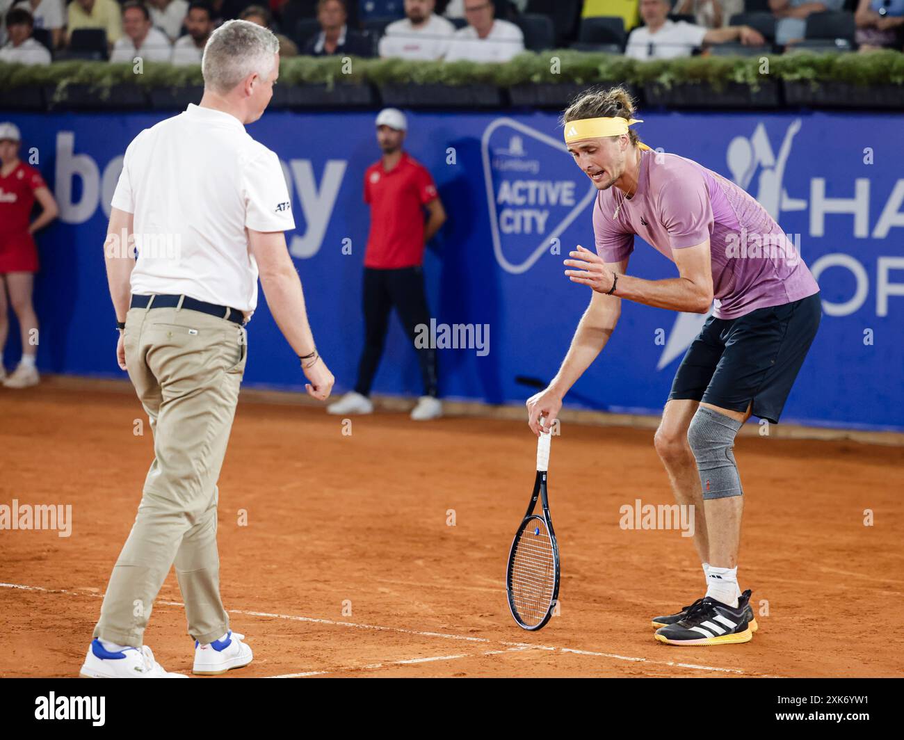 Hamburg, Germany. 21st July, 2024. Tennis: ATP Tour - Hamburg, Singles, Men, Final. Zverev ...
