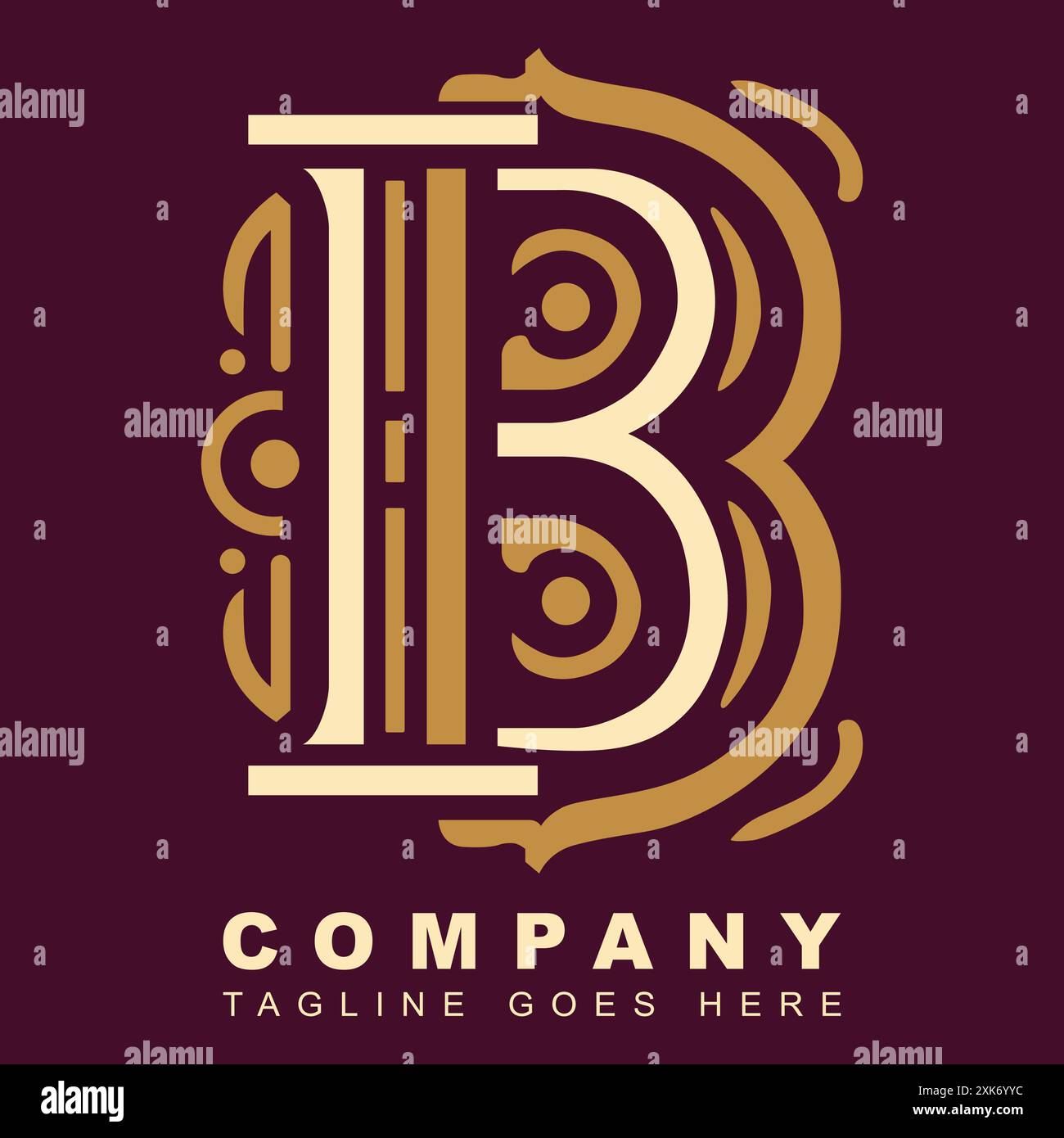 Stylish b typography hi-res stock photography and images - Alamy