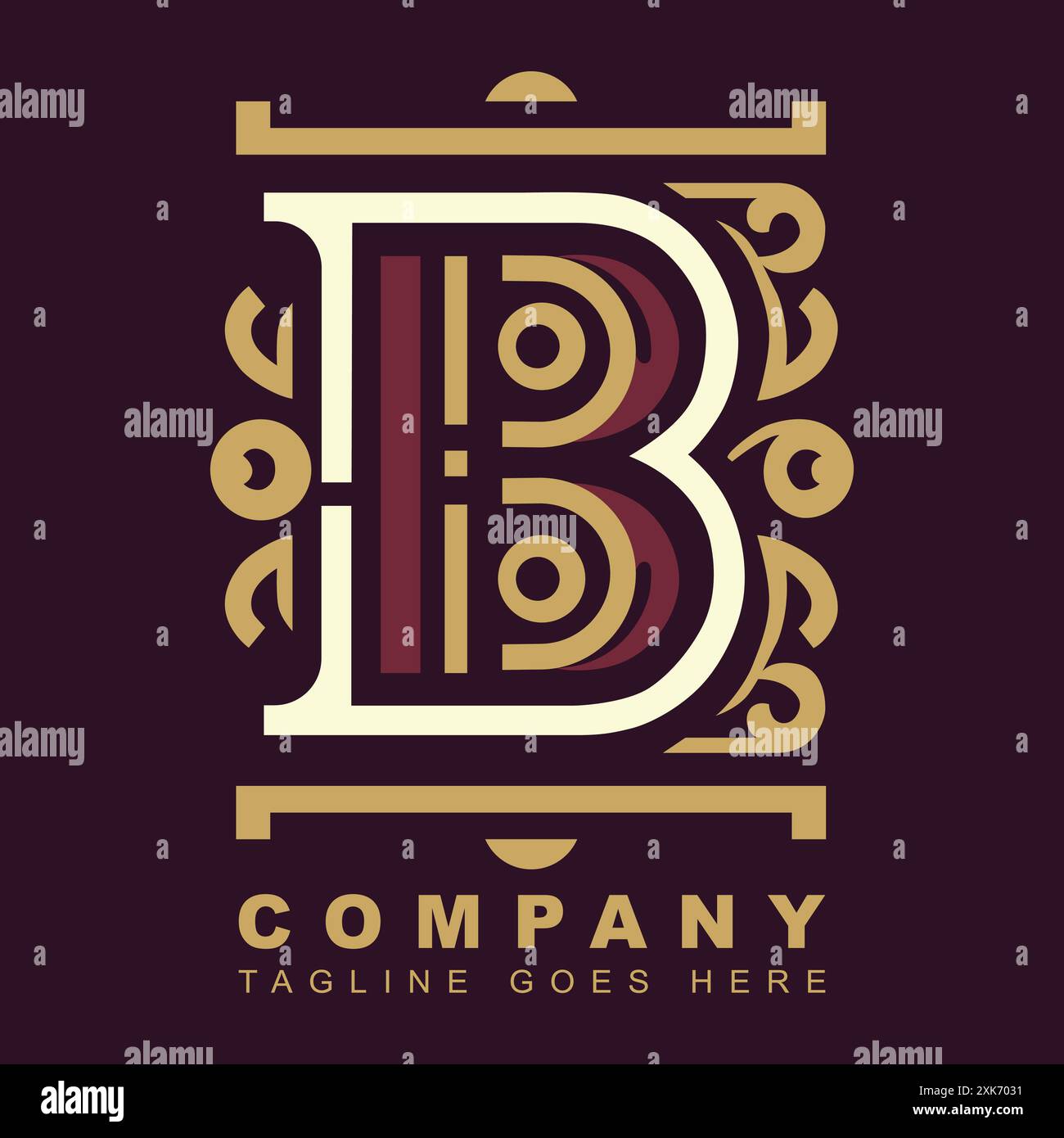 Sleek b letter logo hi-res stock photography and images - Alamy