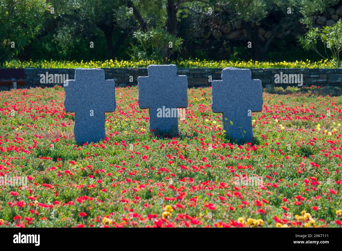 German war cemetery at Maleme in spring, Crete Stock Photo - Alamy