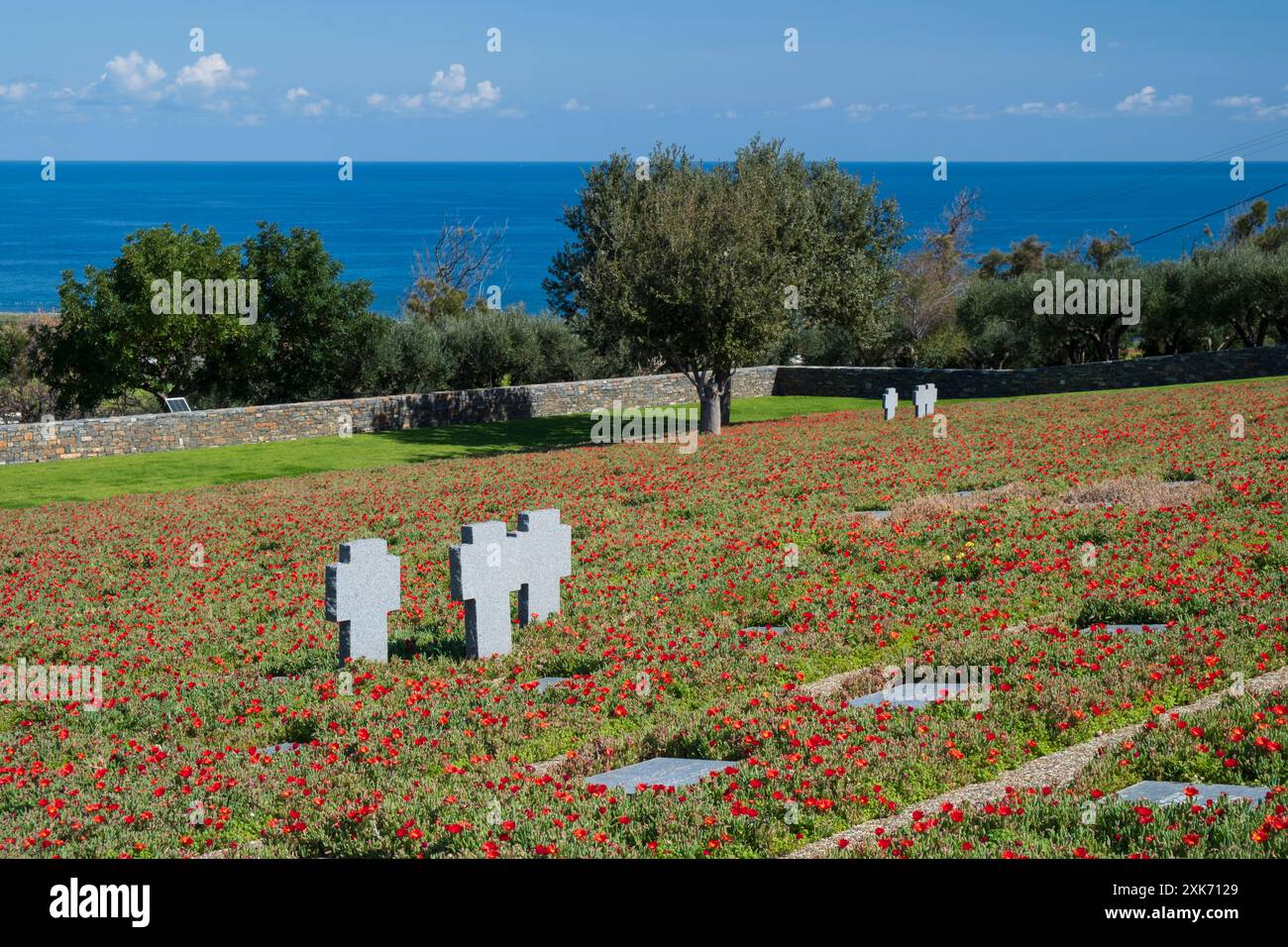 German war cemetery at Maleme in spring, Crete Stock Photo - Alamy