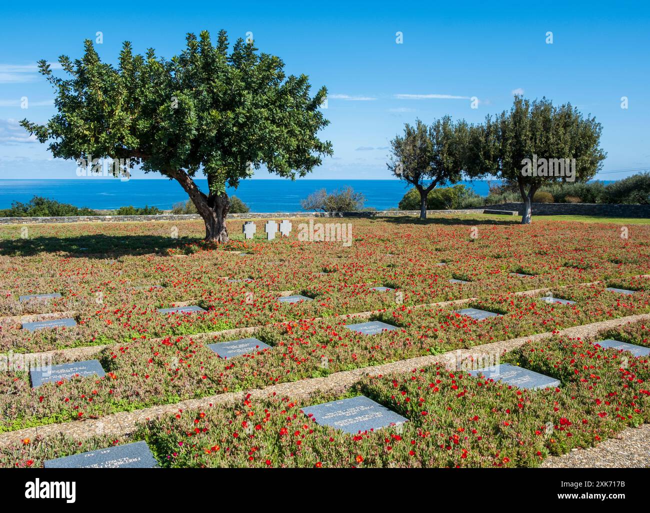 German war cemetery at Maleme in spring, Crete Stock Photo - Alamy