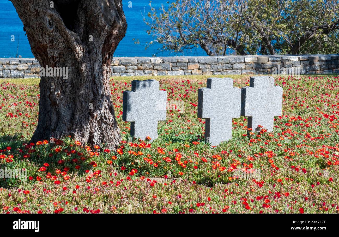 German war cemetery at Maleme in spring, Crete Stock Photo - Alamy