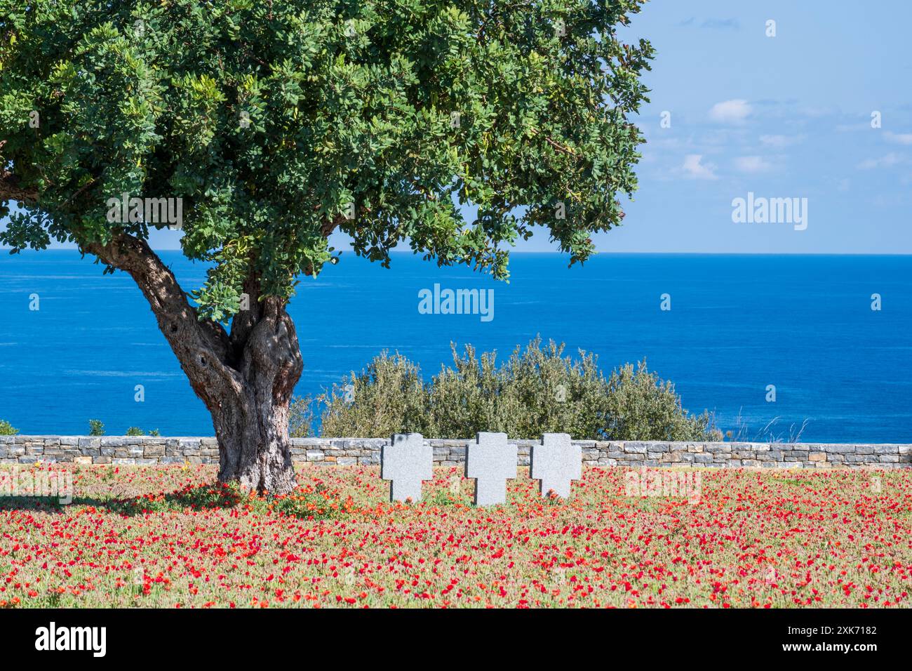 German war cemetery at Maleme in spring, Crete Stock Photo - Alamy