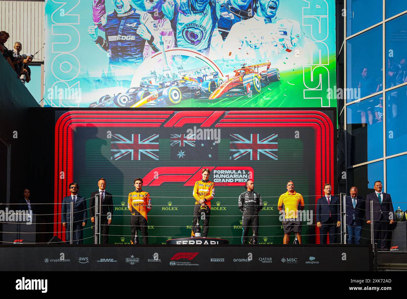Podium Of The Race During The Hungarian Gp Budapest 18 21 July 2024