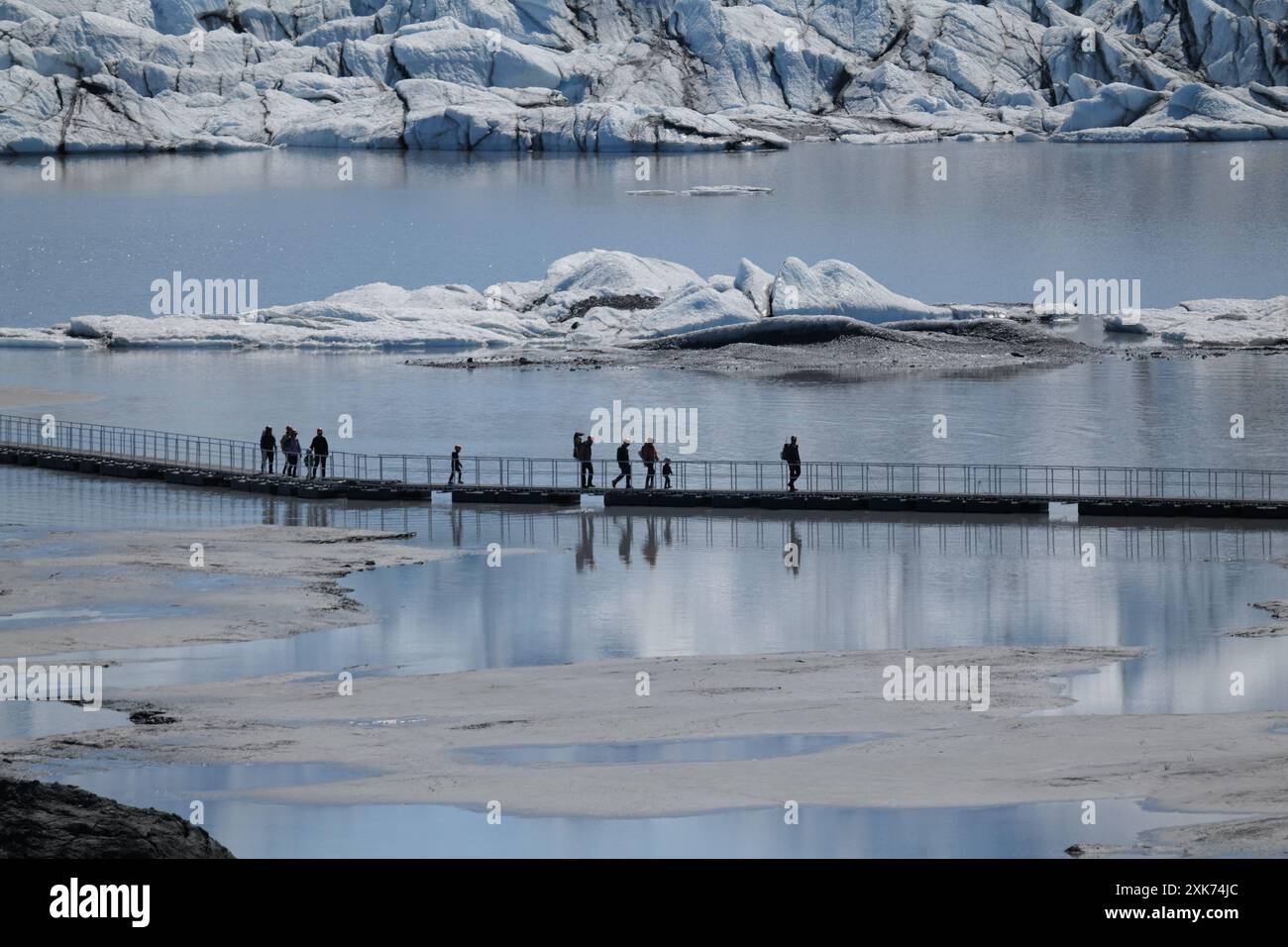 Hiking Alaska’s Matanuska Glacier fed by Mount Marcus Baker in the ...