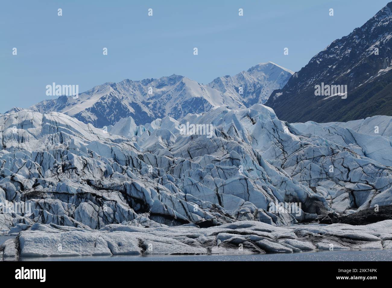 Hiking Alaska’s Matanuska Glacier fed by Mount Marcus Baker in the ...