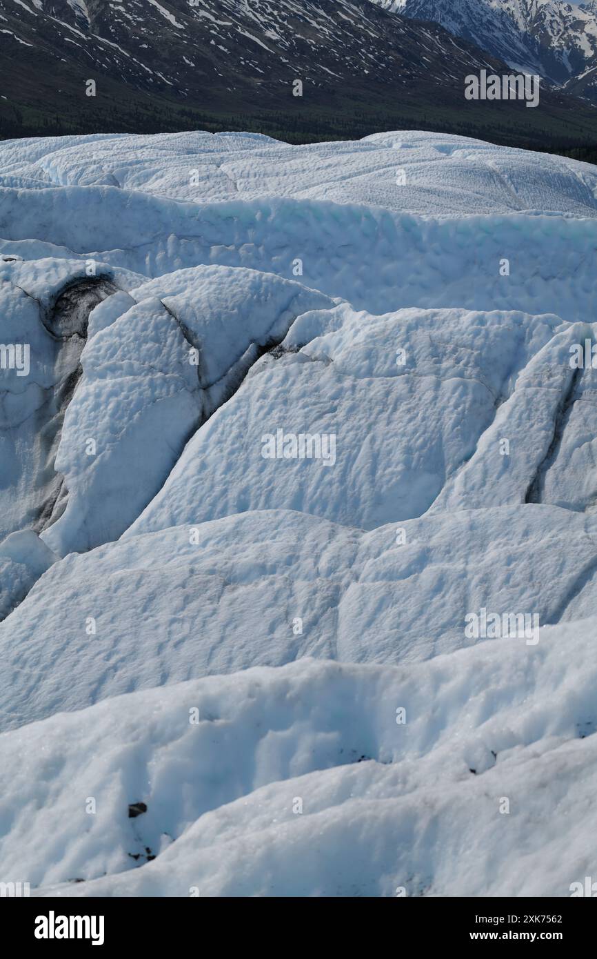 Hiking Alaska’s Matanuska Glacier fed by Mount Marcus Baker in the ...