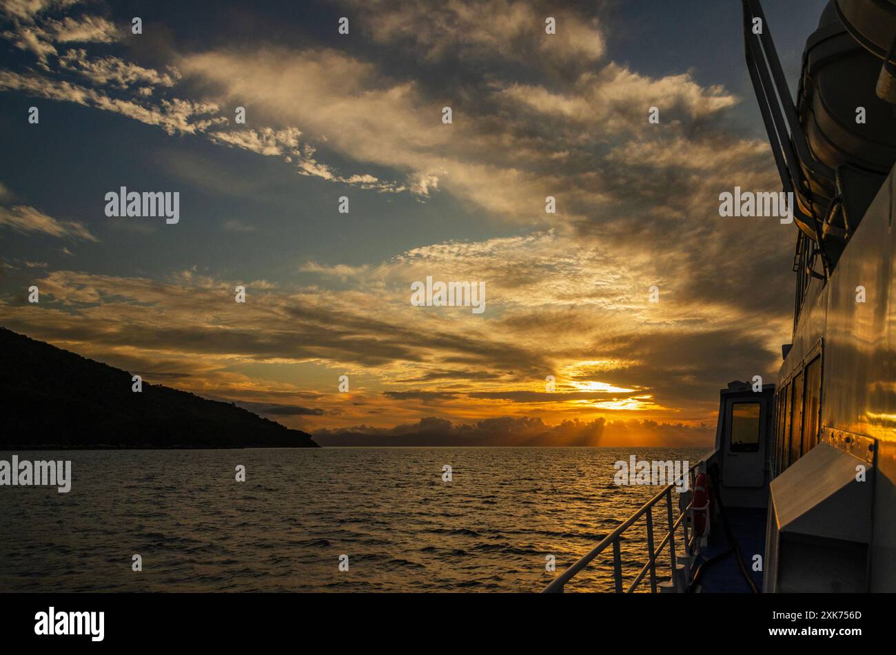 Dramatic clouds during sunset over Cairns. Cairns is major tourist ...