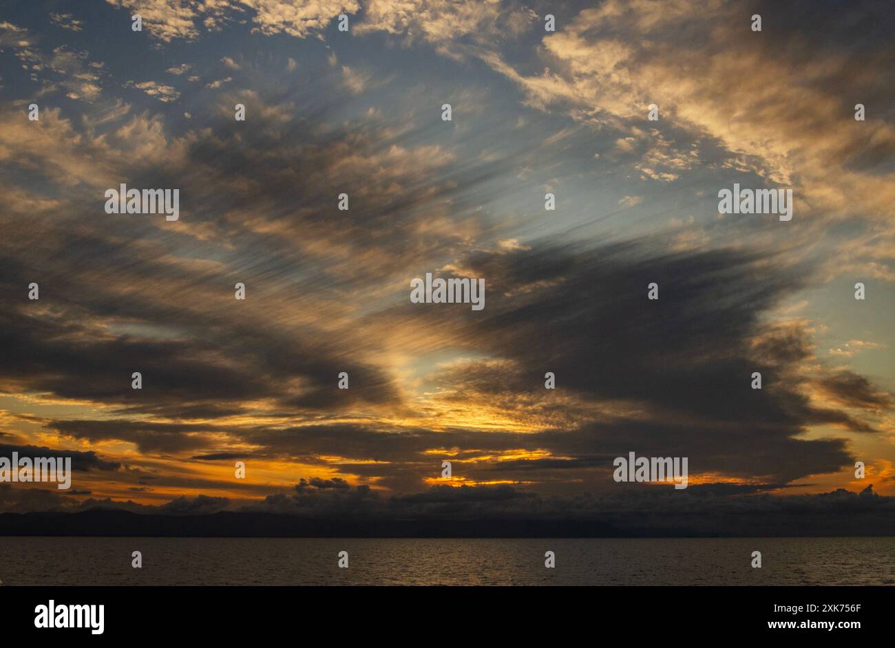 Dramatic clouds during sunset over Cairns. Cairns is major tourist ...