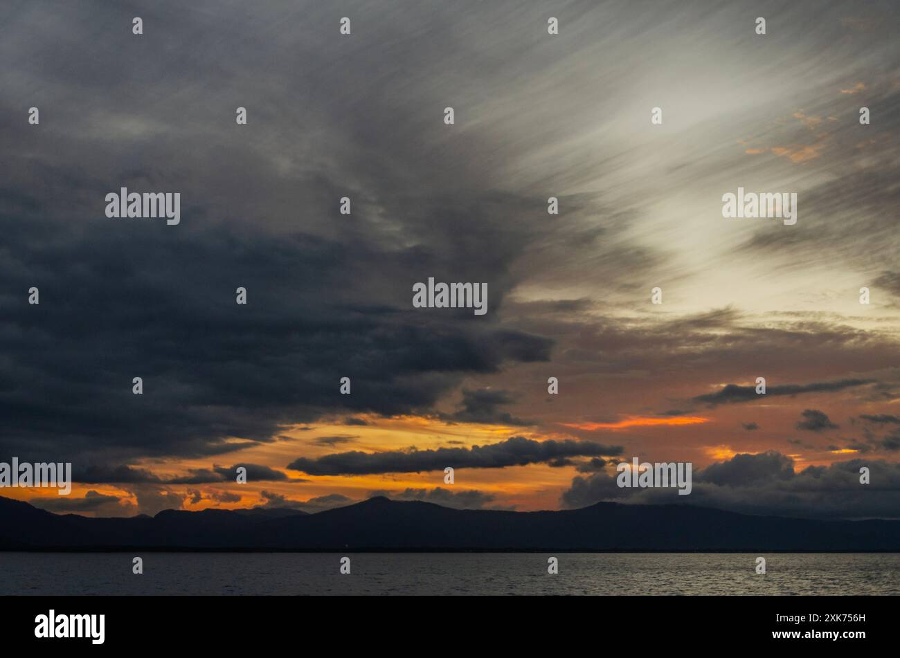 Dramatic clouds during sunset over Cairns. Cairns is major tourist ...