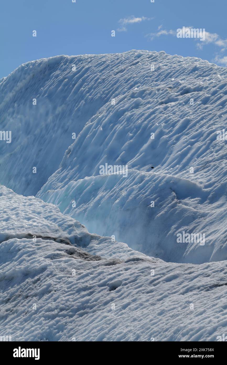 Hiking Alaska’s Matanuska Glacier fed by Mount Marcus Baker in the ...