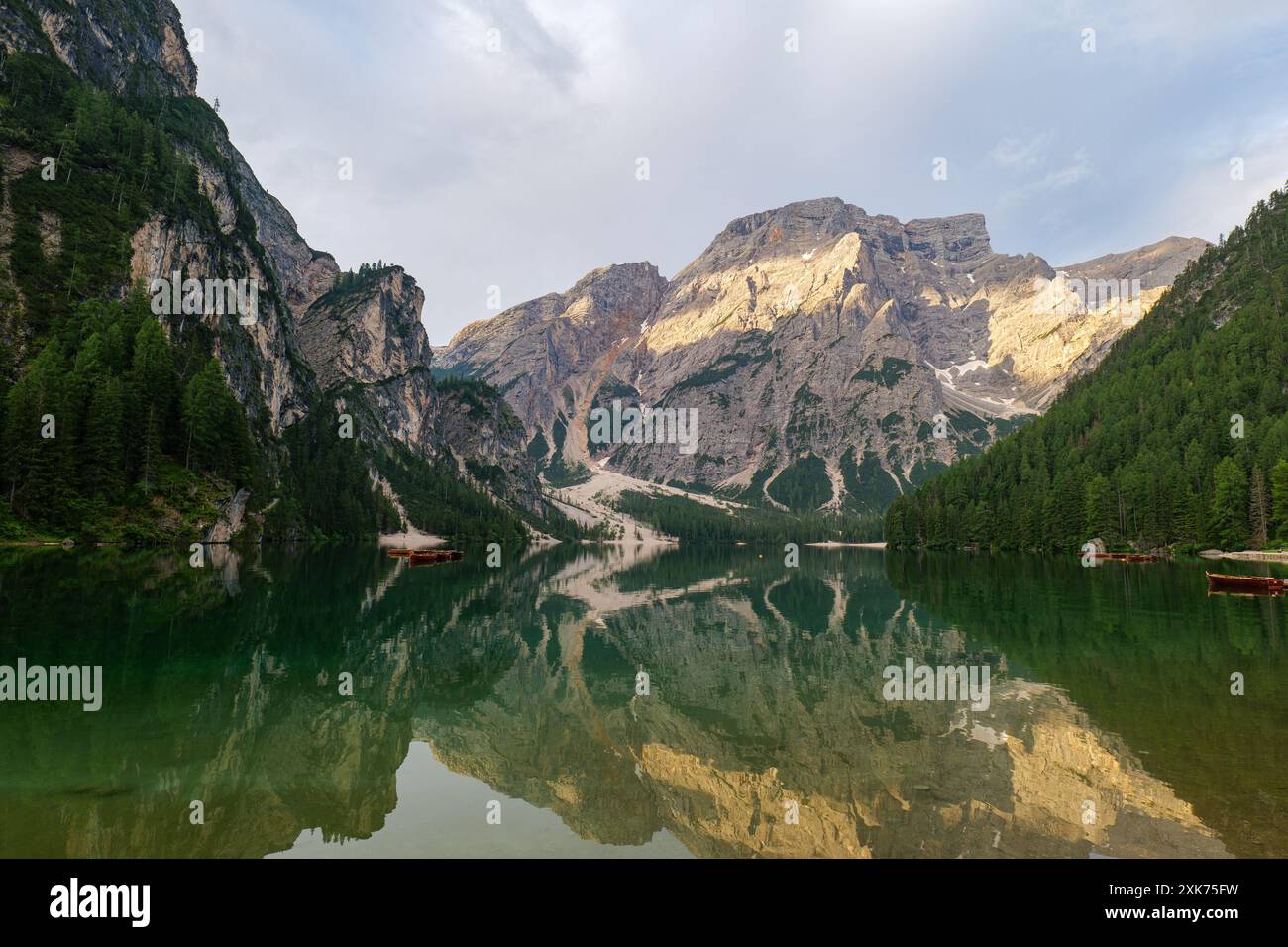 The Pragser Wildsee, or Lake Prags, Lake Braies (Italian: Lago di ...