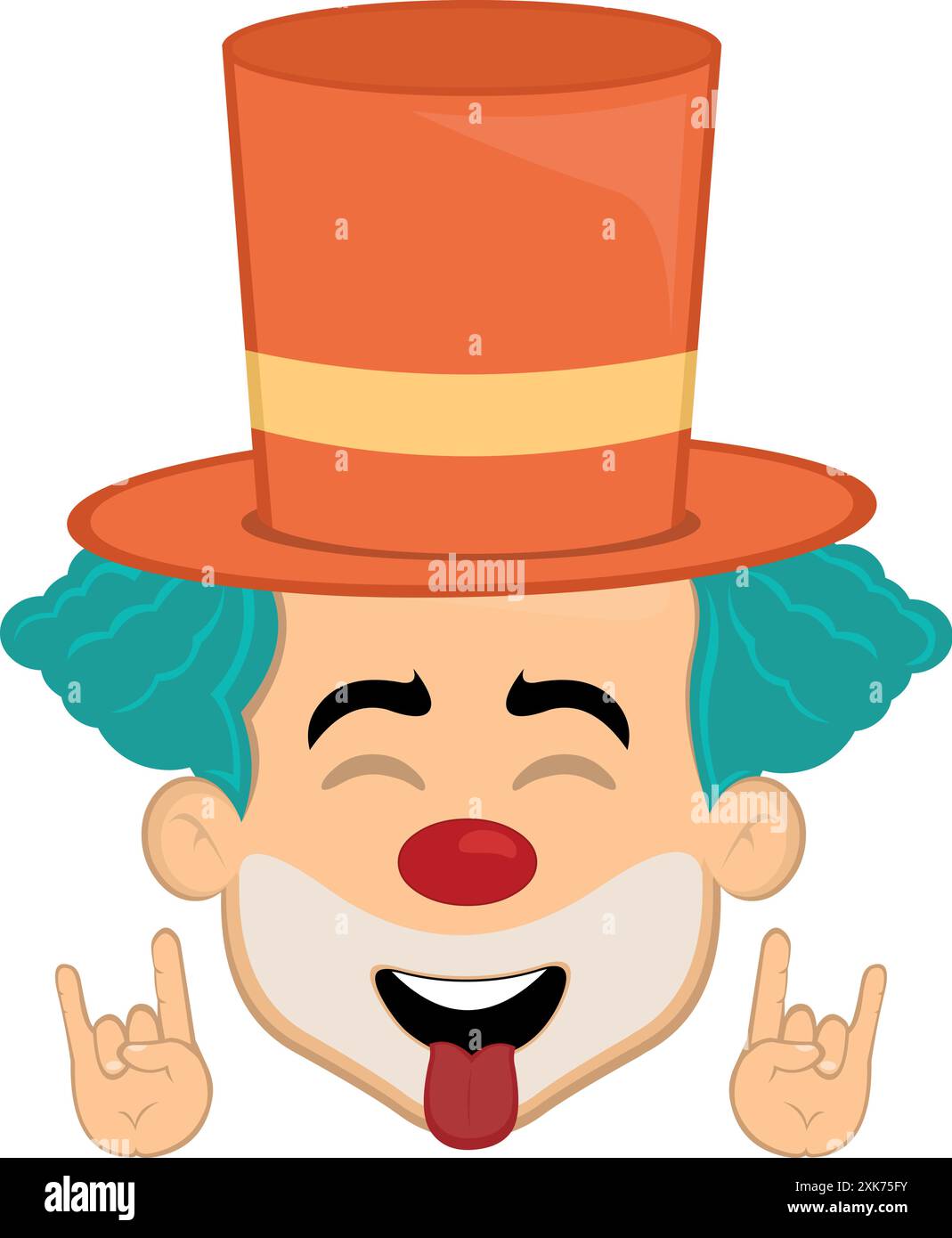 vector illustration face character clown cartoon, making the classic ...