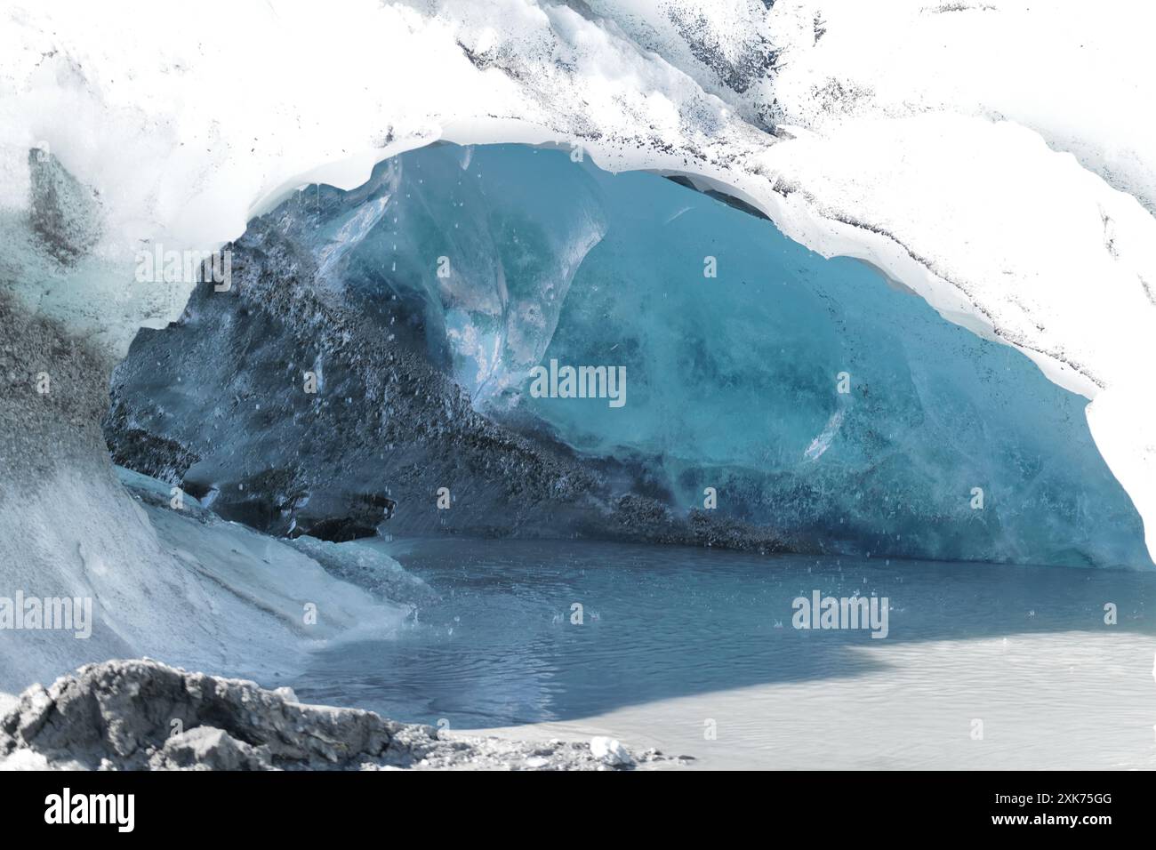Hiking Alaska’s Matanuska Glacier fed by Mount Marcus Baker in the ...