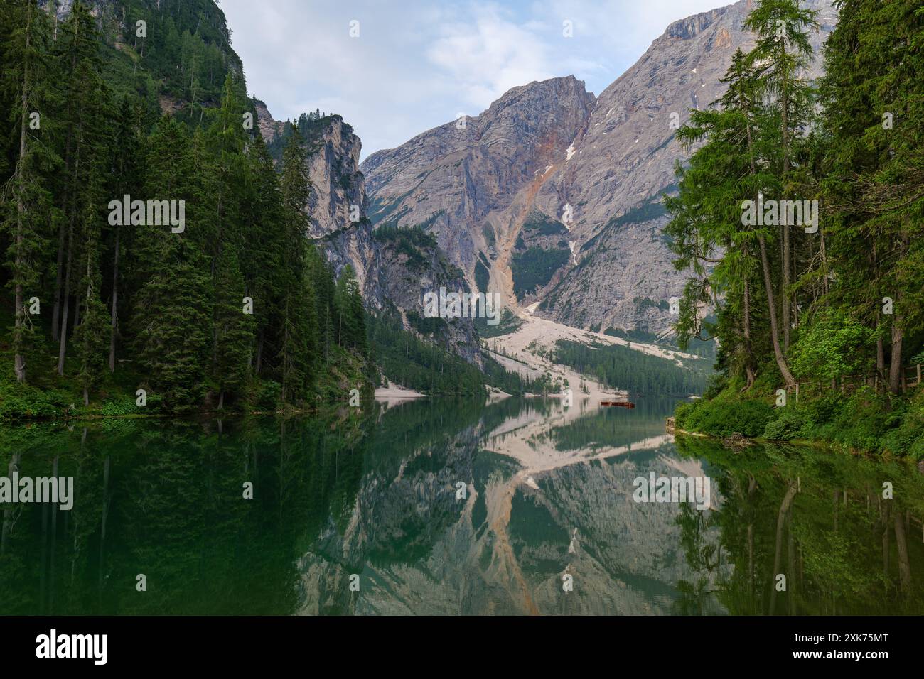 The Pragser Wildsee, or Lake Prags, Lake Braies (Italian: Lago di ...