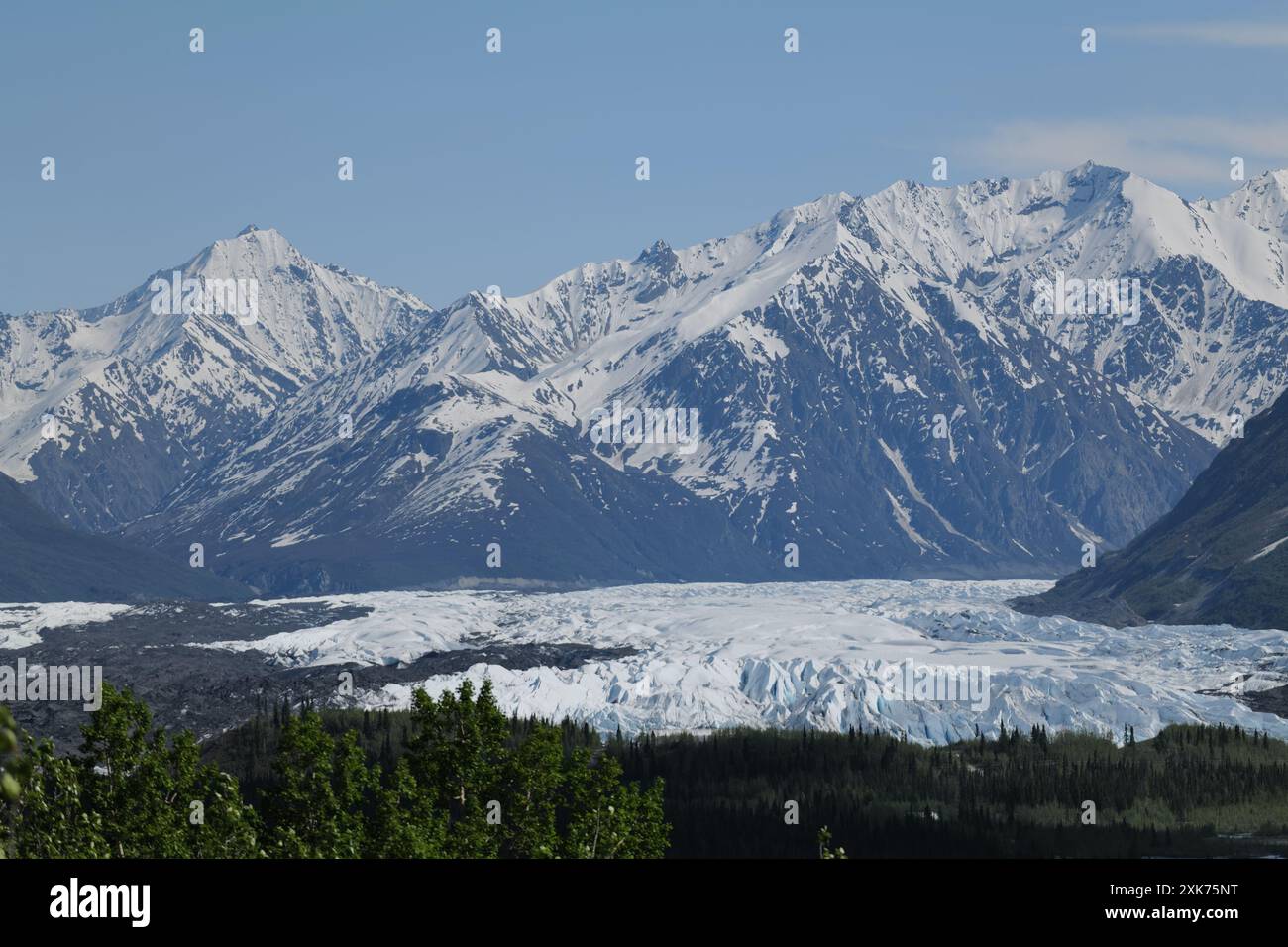 Hiking Alaska’s Matanuska Glacier fed by Mount Marcus Baker in the ...