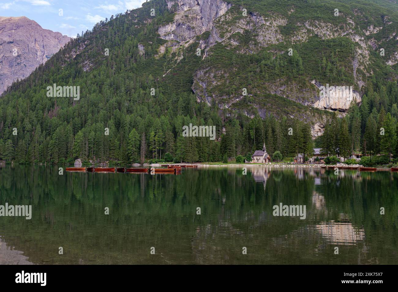 The Pragser Wildsee, or Lake Prags, Lake Braies (Italian: Lago di ...