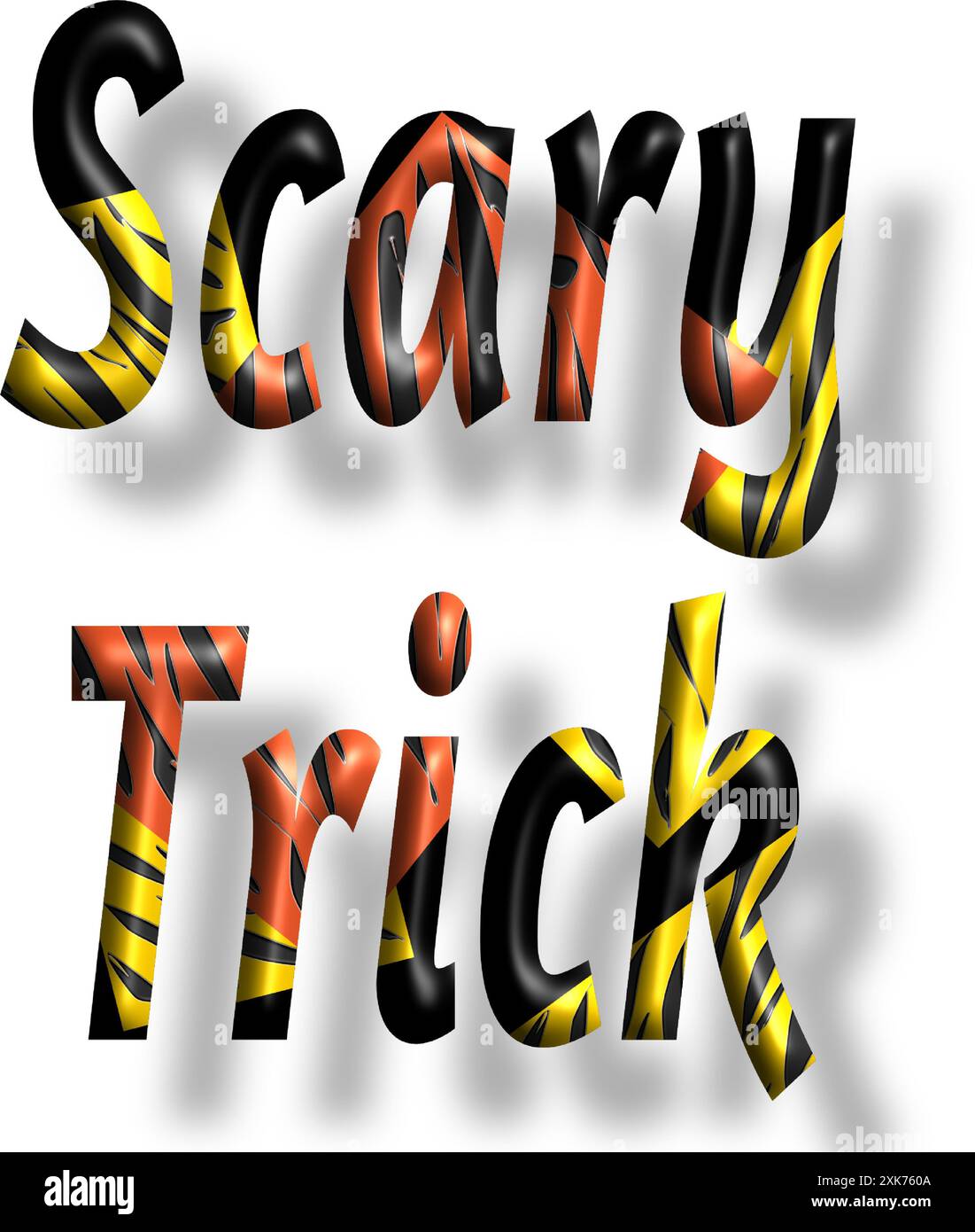 Scary Trick - Halloween Vector graphics - black, orange and Yellow ...
